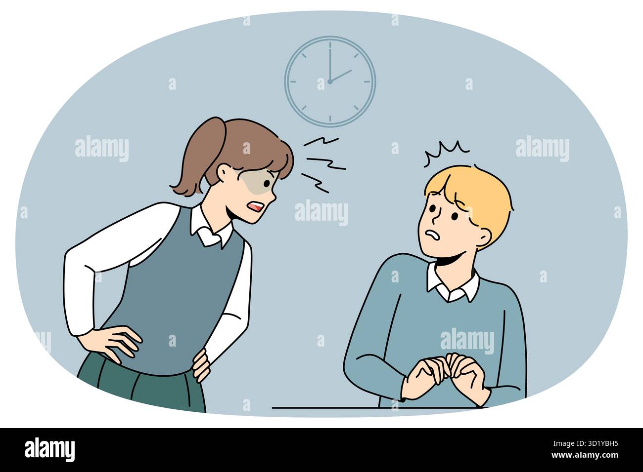 Cartoon kinder streit Ausgeschnittene Stockfotos und -bilder - Alamy