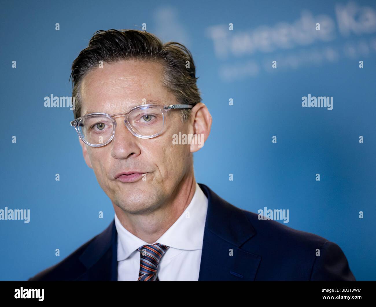 DIE HAAG – Joost Eerdmans (JA21) trifft zu einem Treffen mit Rob Jetten ...