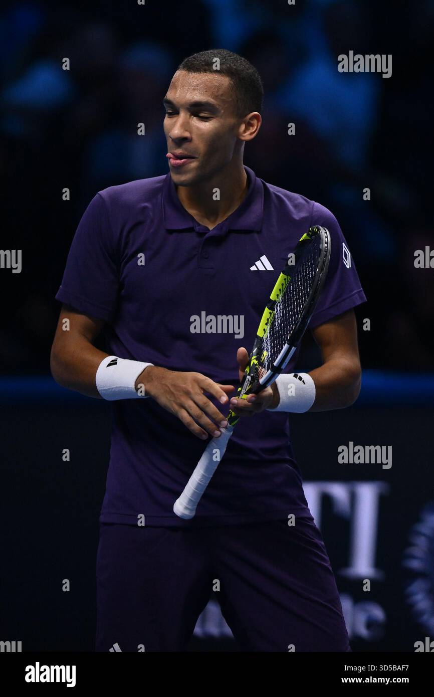 Felix Auger-Aliassime (CAN) im Einzelspiel zwischen Alexander Zverev (GER) und Felix Auger ...