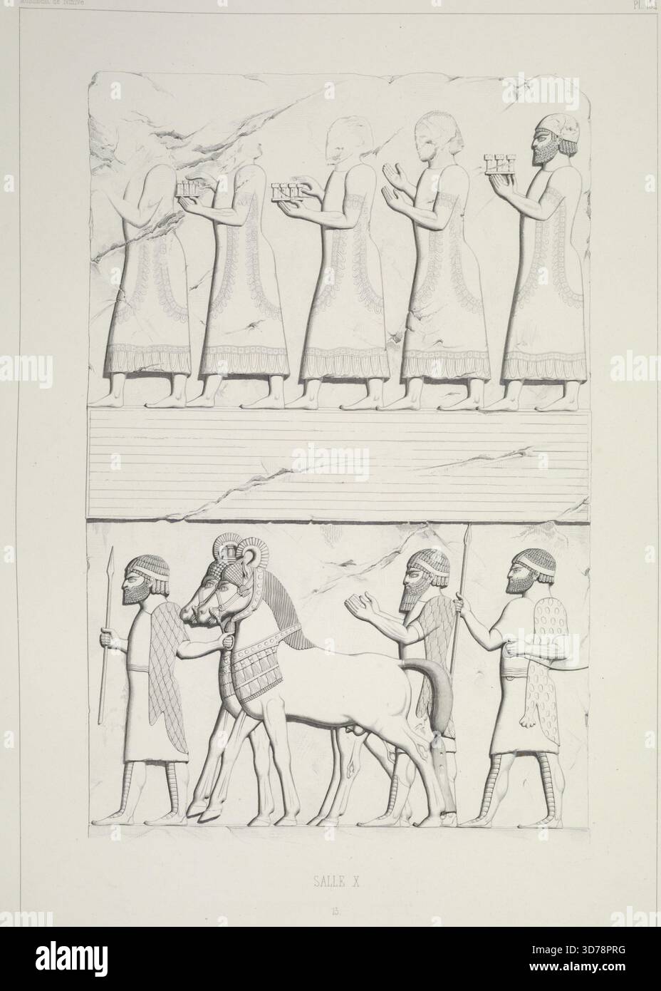 BAS-Relief 13 von Eugène Flandin zwischen 1849 und 1850 mit dem Titel ...