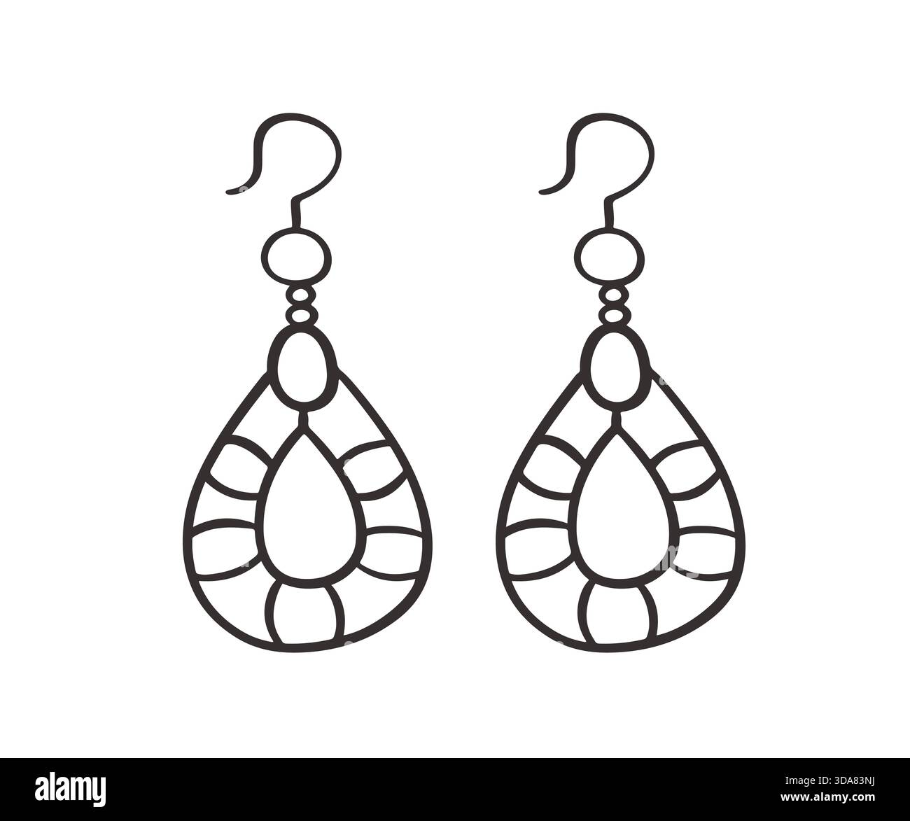 Ohrring detail Stock-Vektorgrafiken kaufen - Alamy