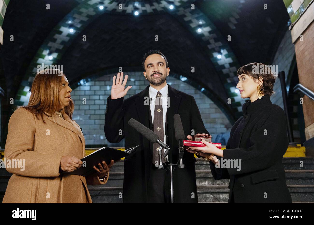 New York, Usa. Dezember 2025 31. Der gewählte Bürgermeister Zohran ...