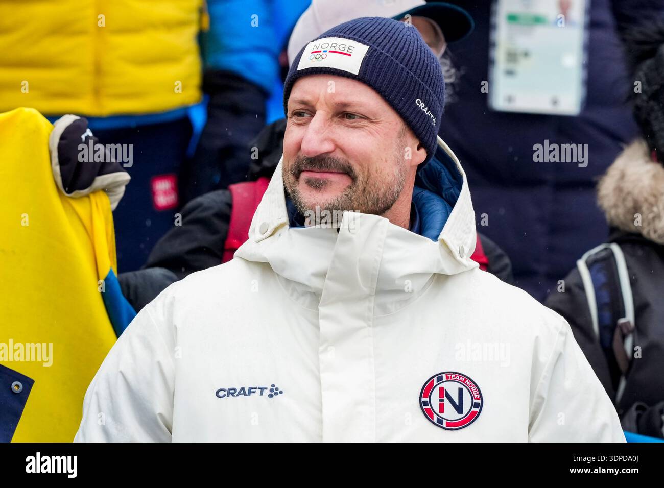Val di Fiemme, Italien 20260214. Kronprinz Haakon beim Langlauf 4 x 7,5 ...
