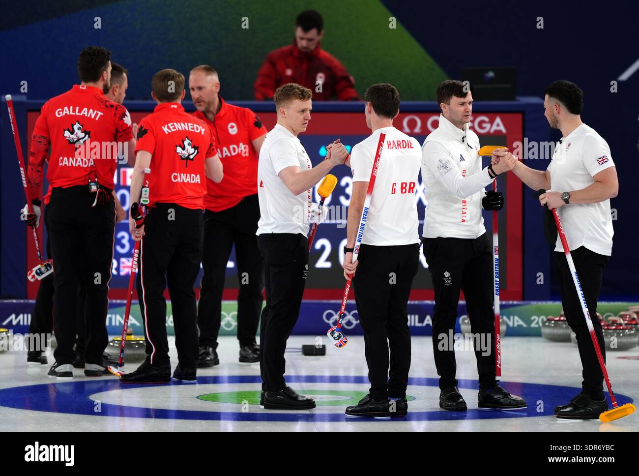 Die Briten Bobby Lammie, Grant Hardie, Bruce Mouat und Hammy McMillan ...