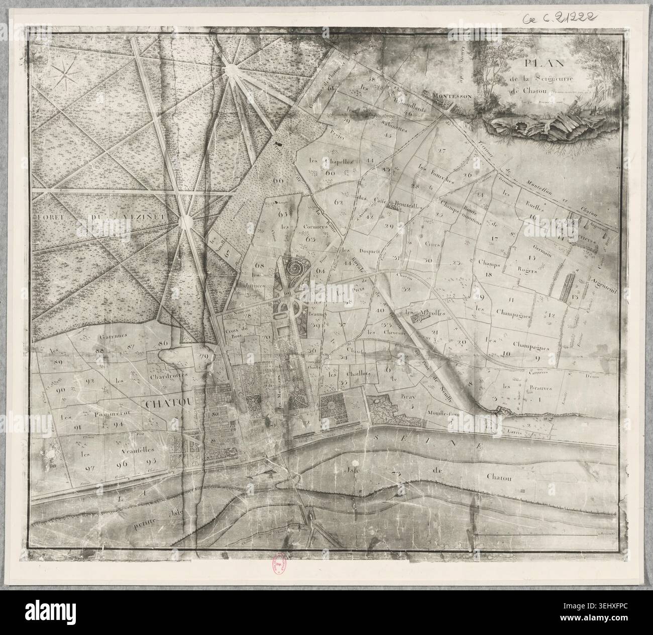 1781 manuskriptkarte chatou seigneurie plan -Fotos und -Bildmaterial in ...