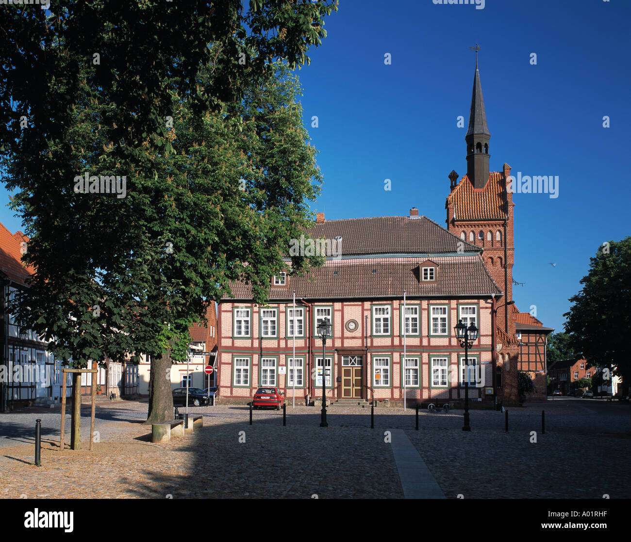 Marktplatz Und Rathaus, Fachwerk, Backsteinbau, Doemitz, Elbe, Löcknitz ...