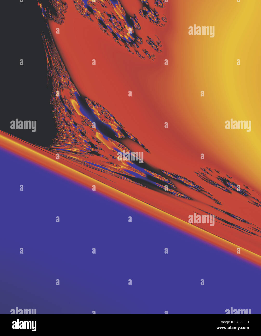 Aus dem Orbit gesehen Planeten Oberfläche Planet-fallen als 3 Digital ...