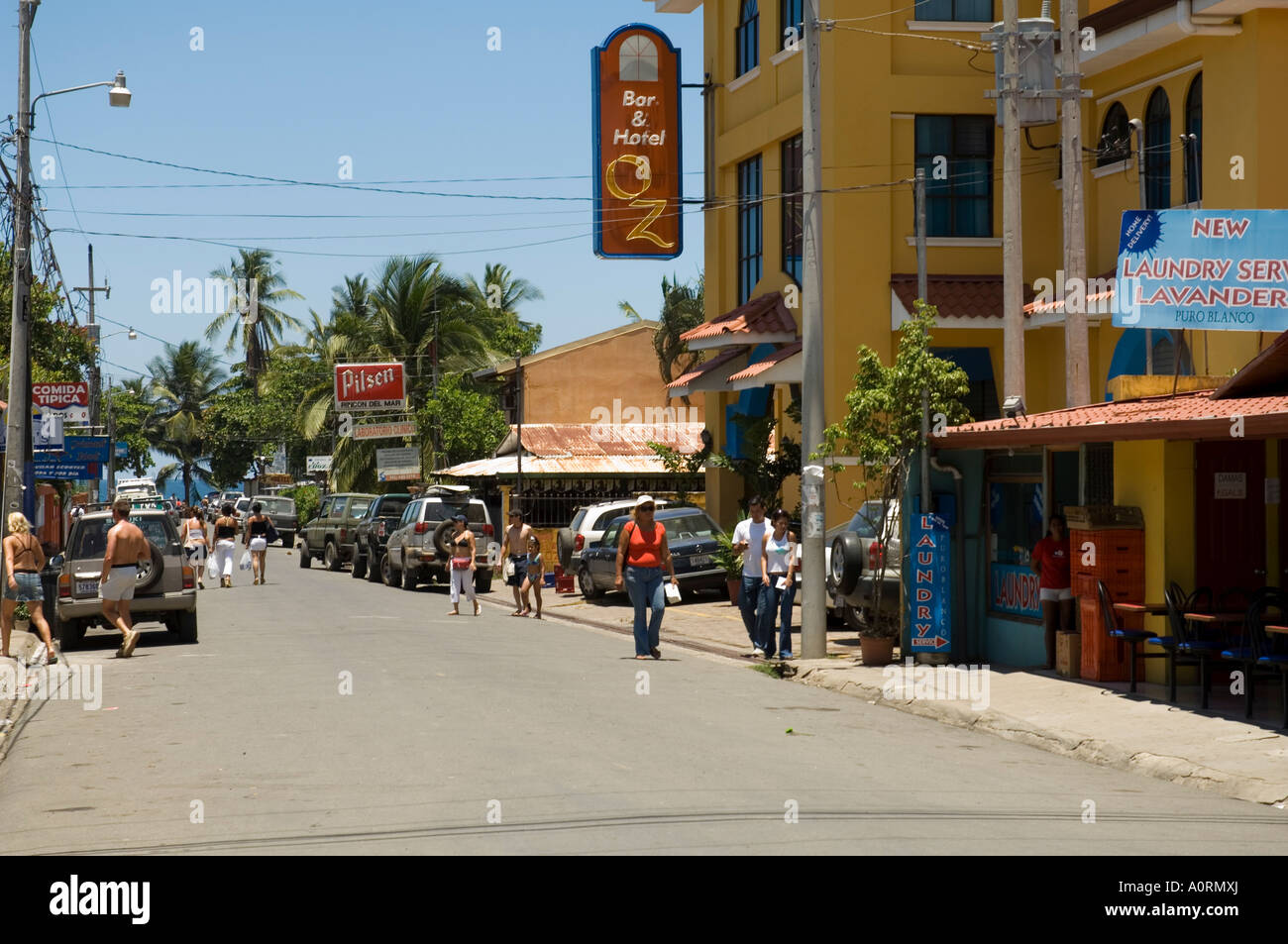 Jaco Surfen und Party Stadt Costa Rica Mittelamerika Stockfotografie ...
