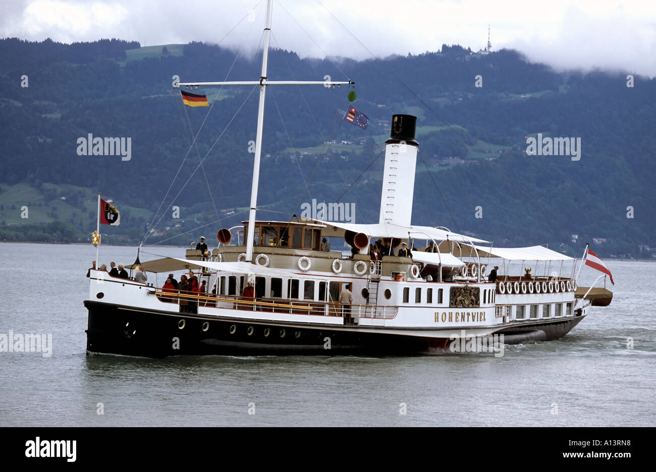 Der Hohentwiel ein Dampf Schiff in der Bodensee-See in Deutschland ...