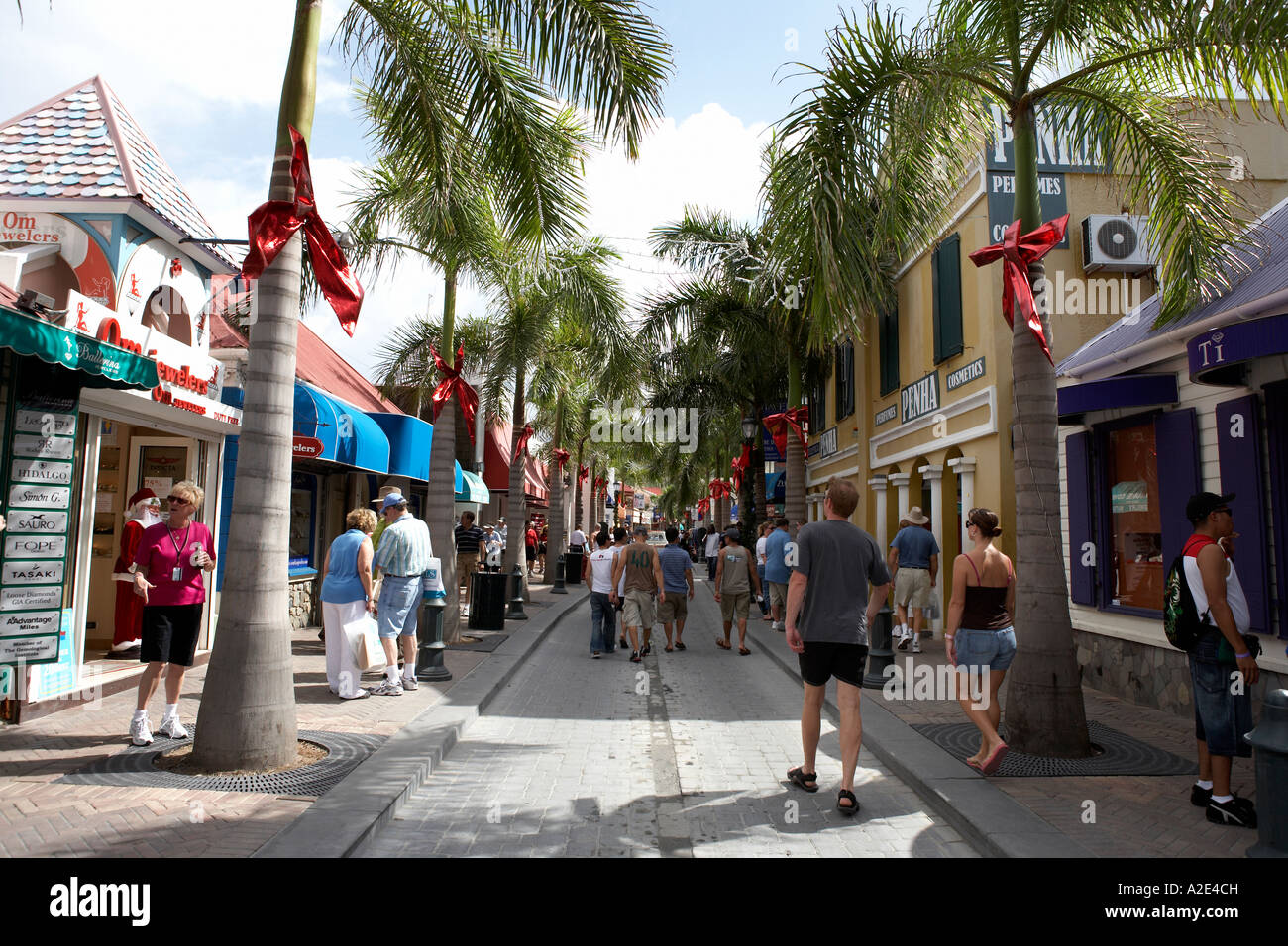 Front street Philipsburg St. Maarten Karibik Antillen Stockfotografie ...