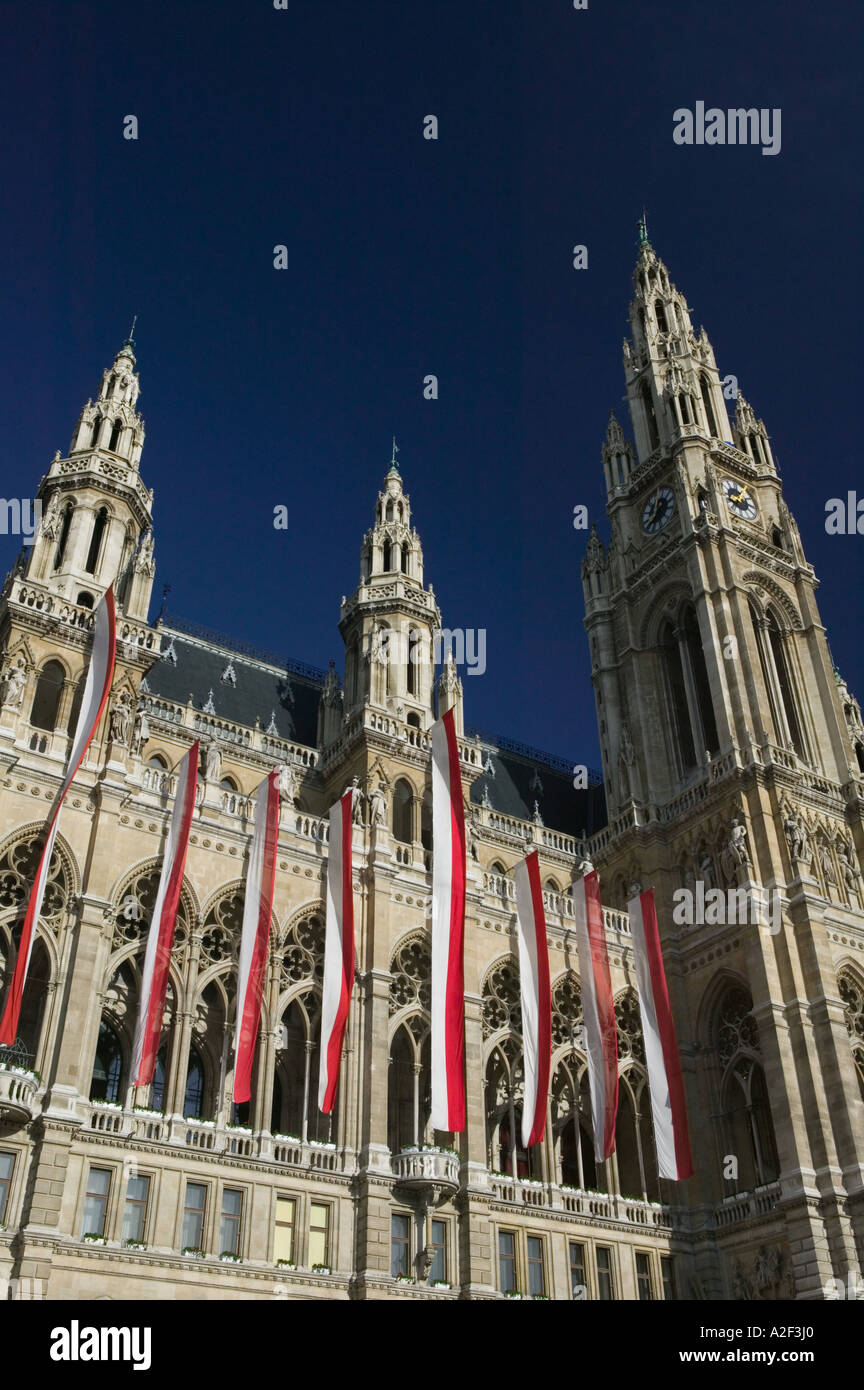 Österreich, Wien: Neues Rathaus / neue Wiener Rathaus / Rathausplatz ...