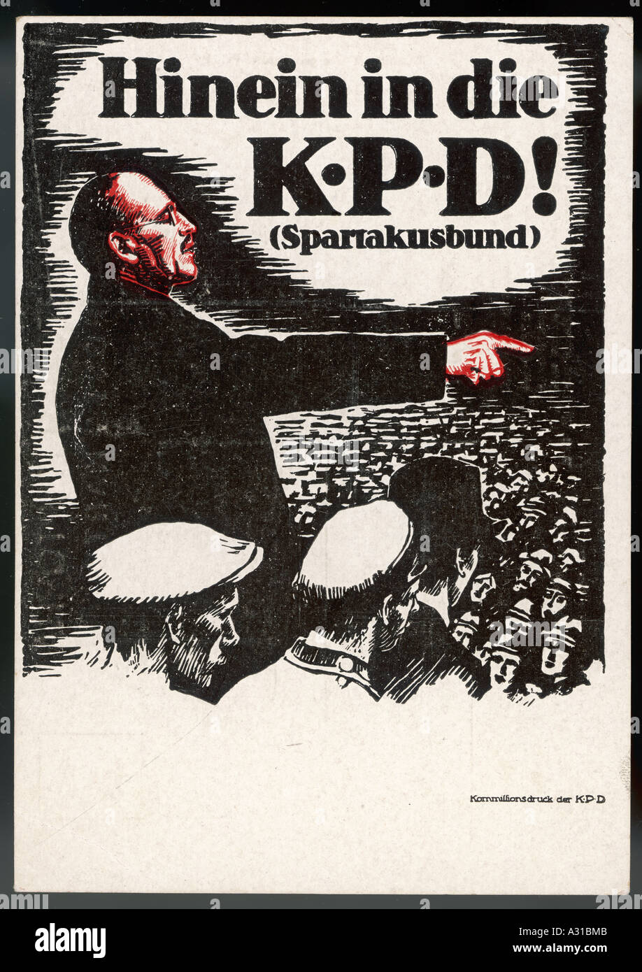 Plakat der KPD 1919 Stockfotografie - Alamy