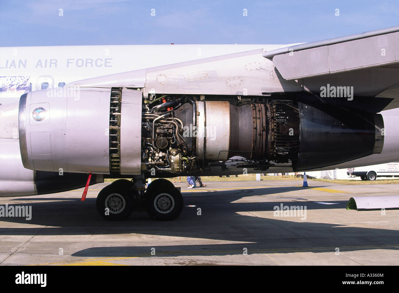 Boeing 707 Pratt & Whitney JT3B Jet Engine detail Stockfotografie - Alamy