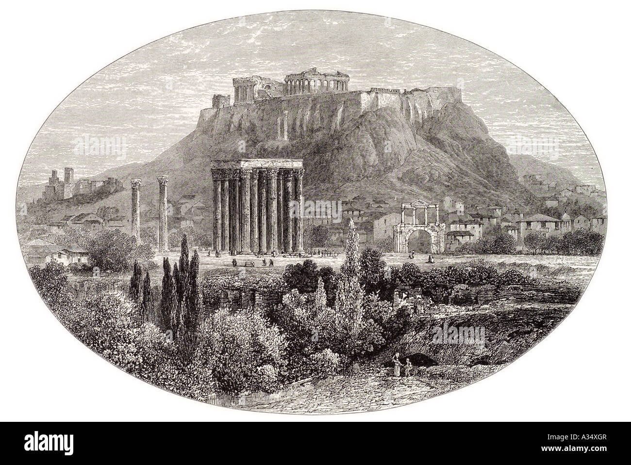 Griechenland Athen Akropolis Karyatiden Erechtheion griechischen ...