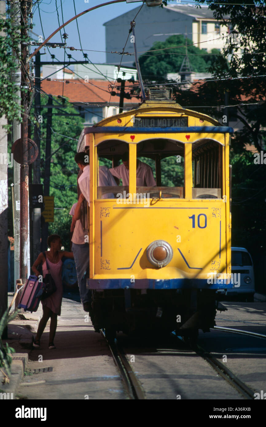 Straßenbahn-Rio De Janeiro-Brasilien Stockfotografie - Alamy