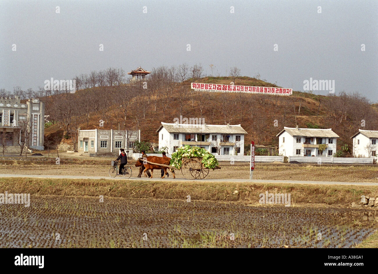Kolchose in der Nähe von Wonsan Nordkorea Stockfotografie - Alamy