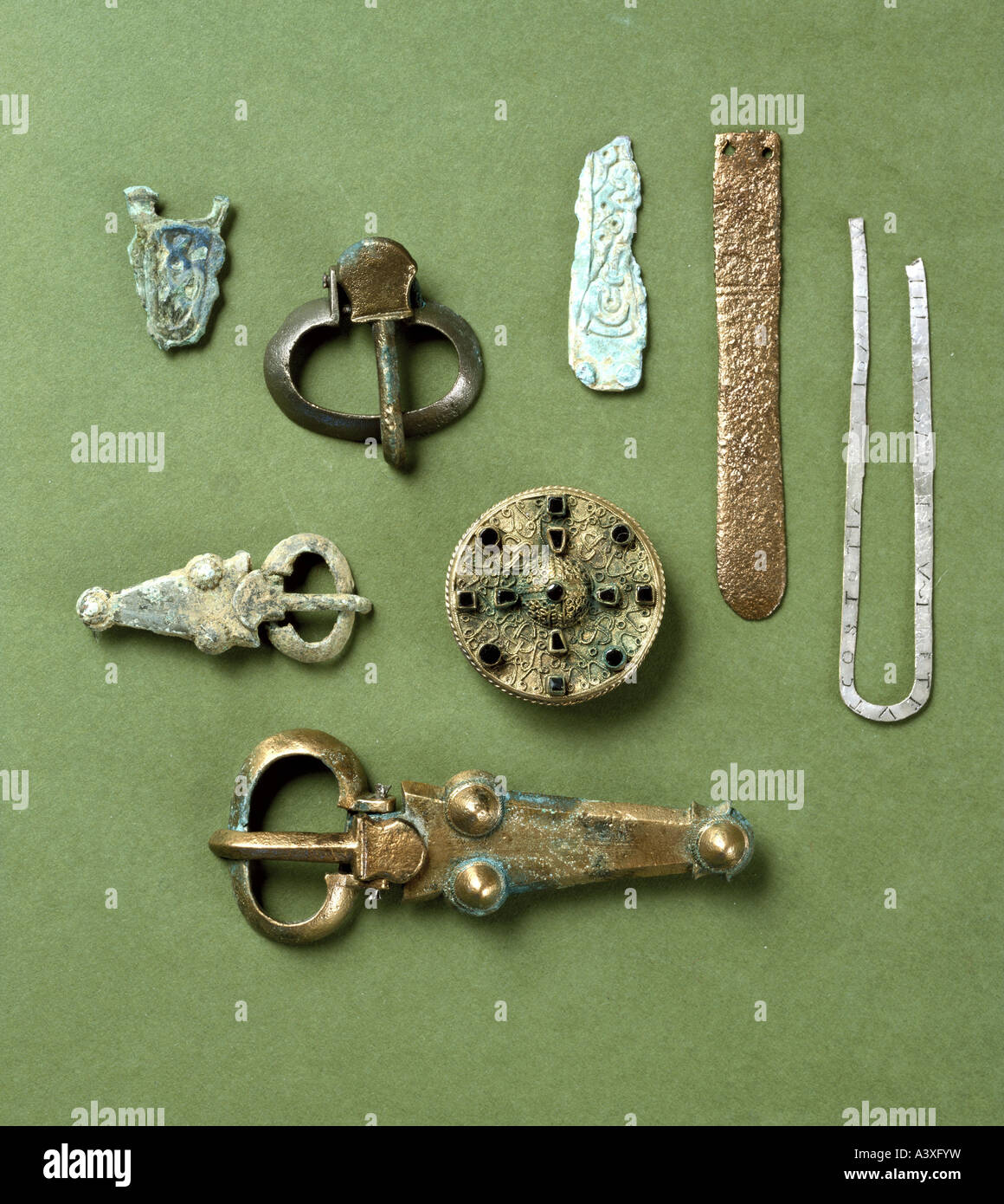 Bildende Kunst, Mittelalter, Alamanni, Handwerk / Handwerk, Wadenbein ...