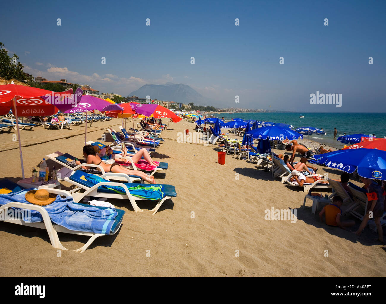 Alanya türkische Riviera Kleopatra-Strand Stockfotografie - Alamy