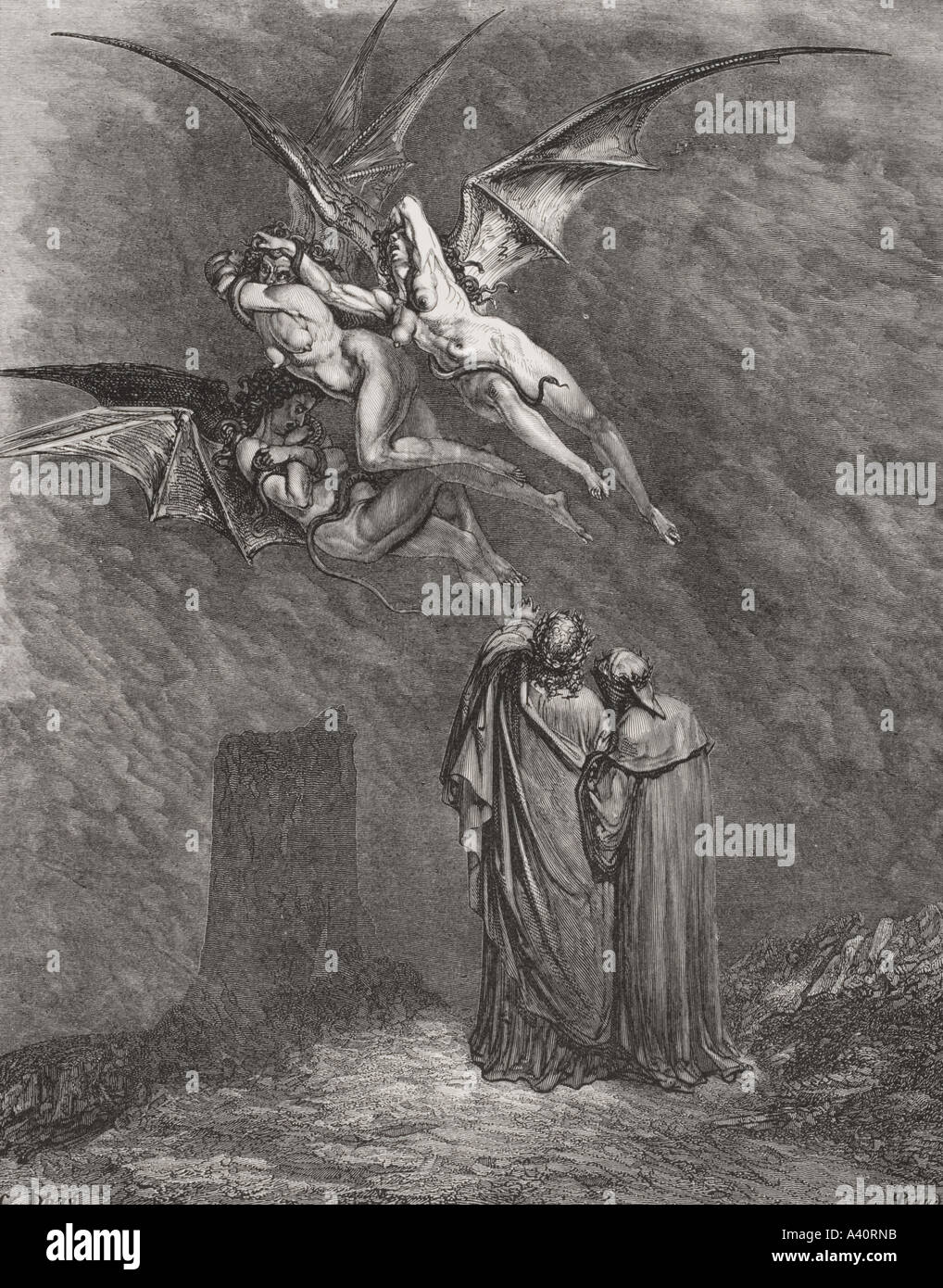 Kupferstich von Gustave Dore, 1832-1883, französischer Künstler und ...