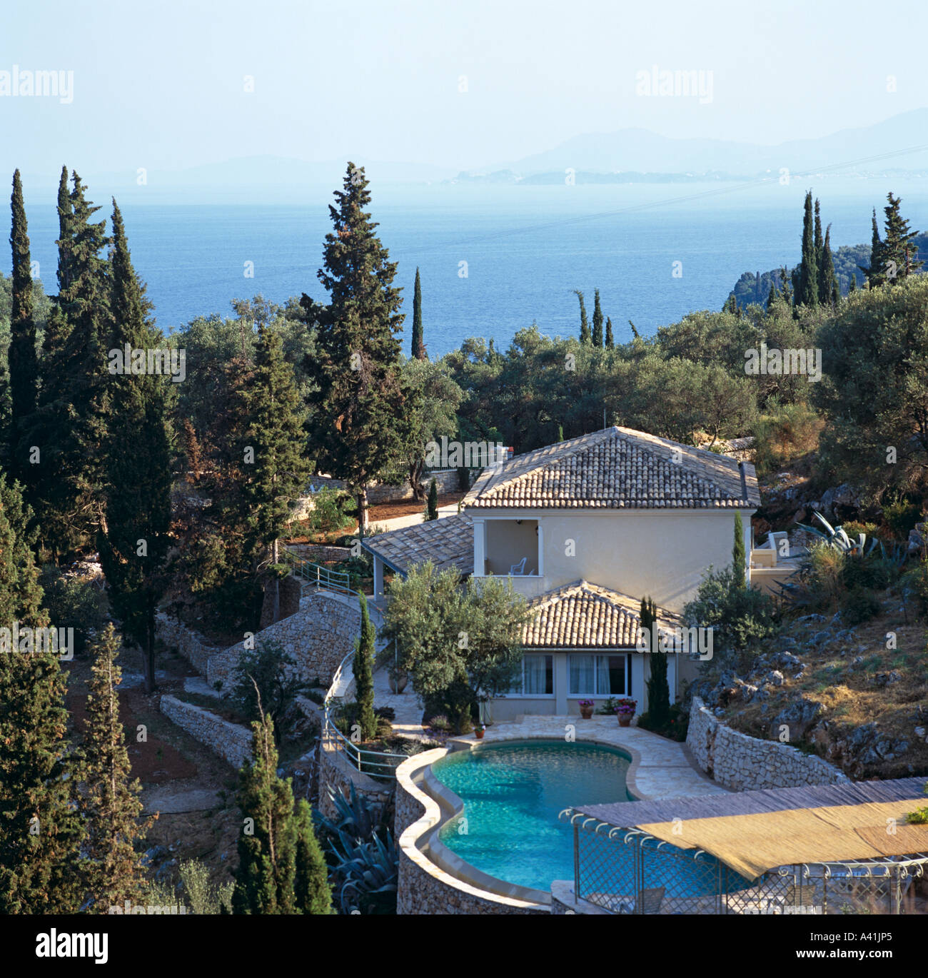 Villa Norden Ost Korfu die griechische Inseln Griechenland Hellas ...