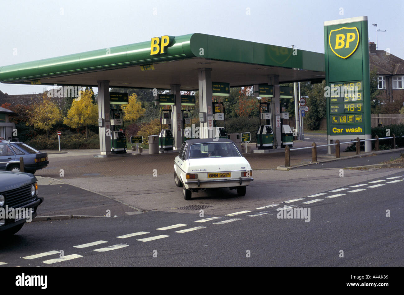 BP Tankstelle Luton 1994 Stockfotografie - Alamy