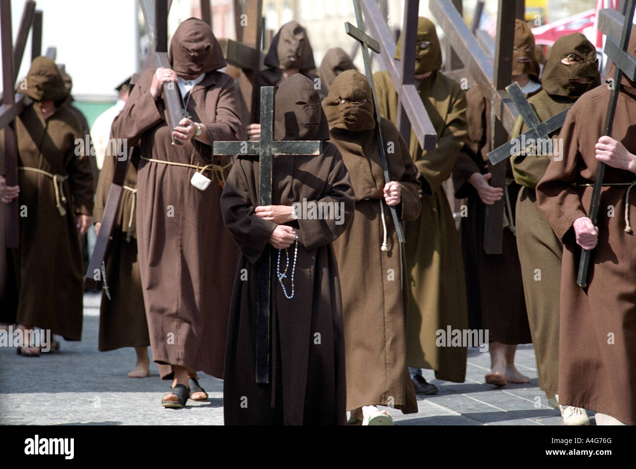 Prozession der Büßer, Veurne, Belgien Stockfotografie - Alamy