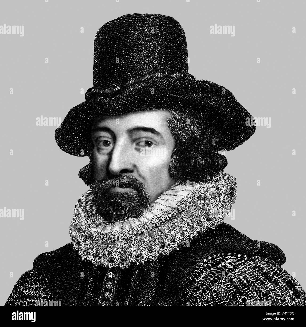 Francis Bacon 1561 1626 englische Philosoph Staatsmann Gravur ...