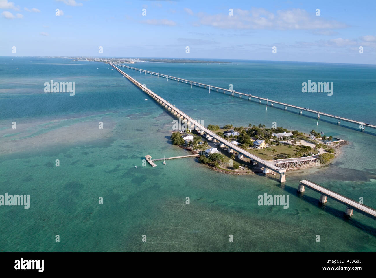Pigeon Key Florida Keys sieben 7 Mile Bridge USA 1 Autobahn ...