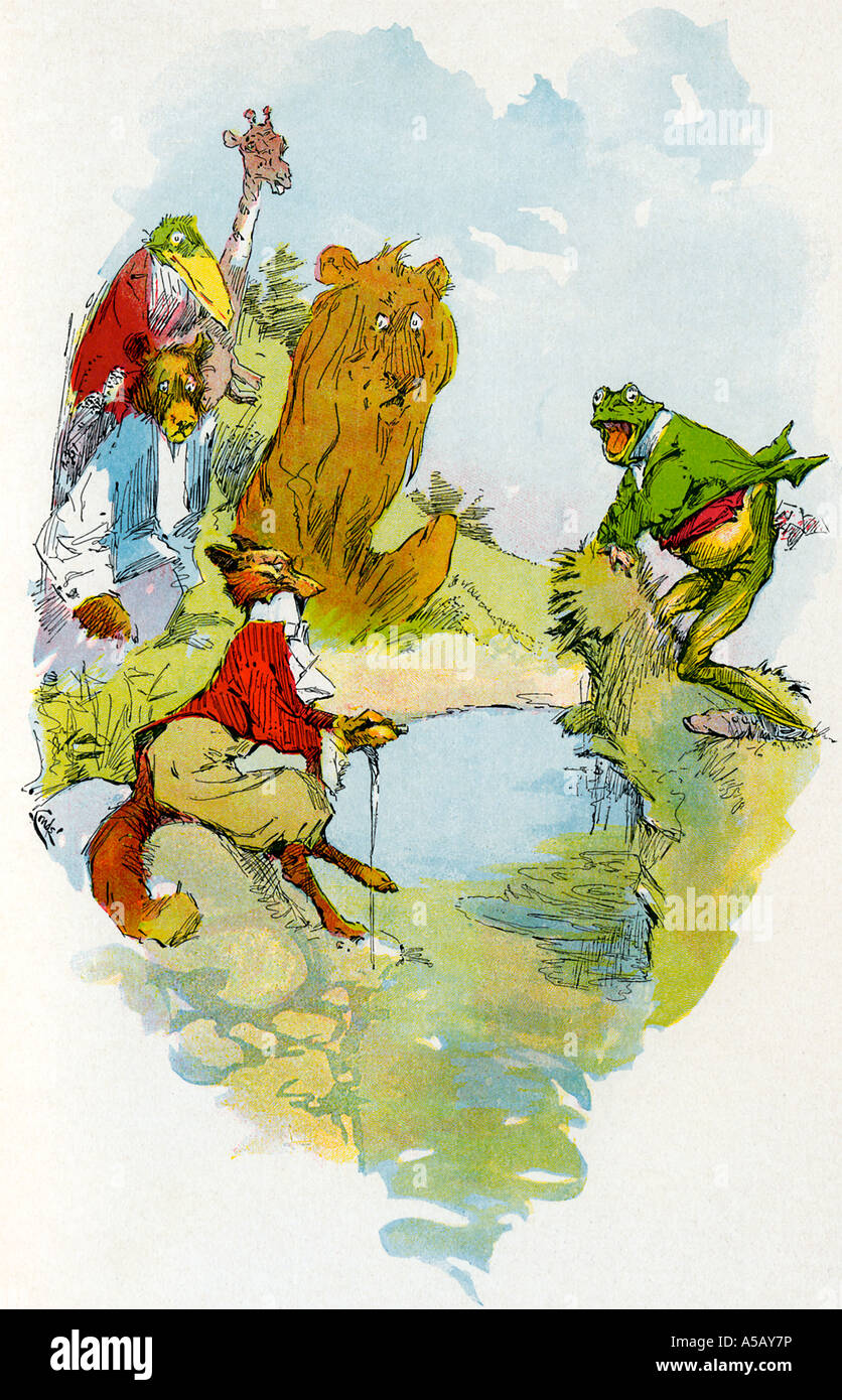 Aesop und die Geschichte von dem Frosch Quack Stockfotografie - Alamy Aesop und die Geschichte von dem Frosch Quack Stockfotografie - Alamy