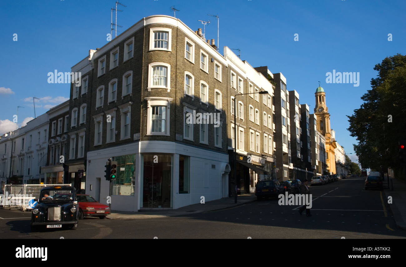 Ecke der Westbourne Grove und Kensington Park Road in Notting Hill ...