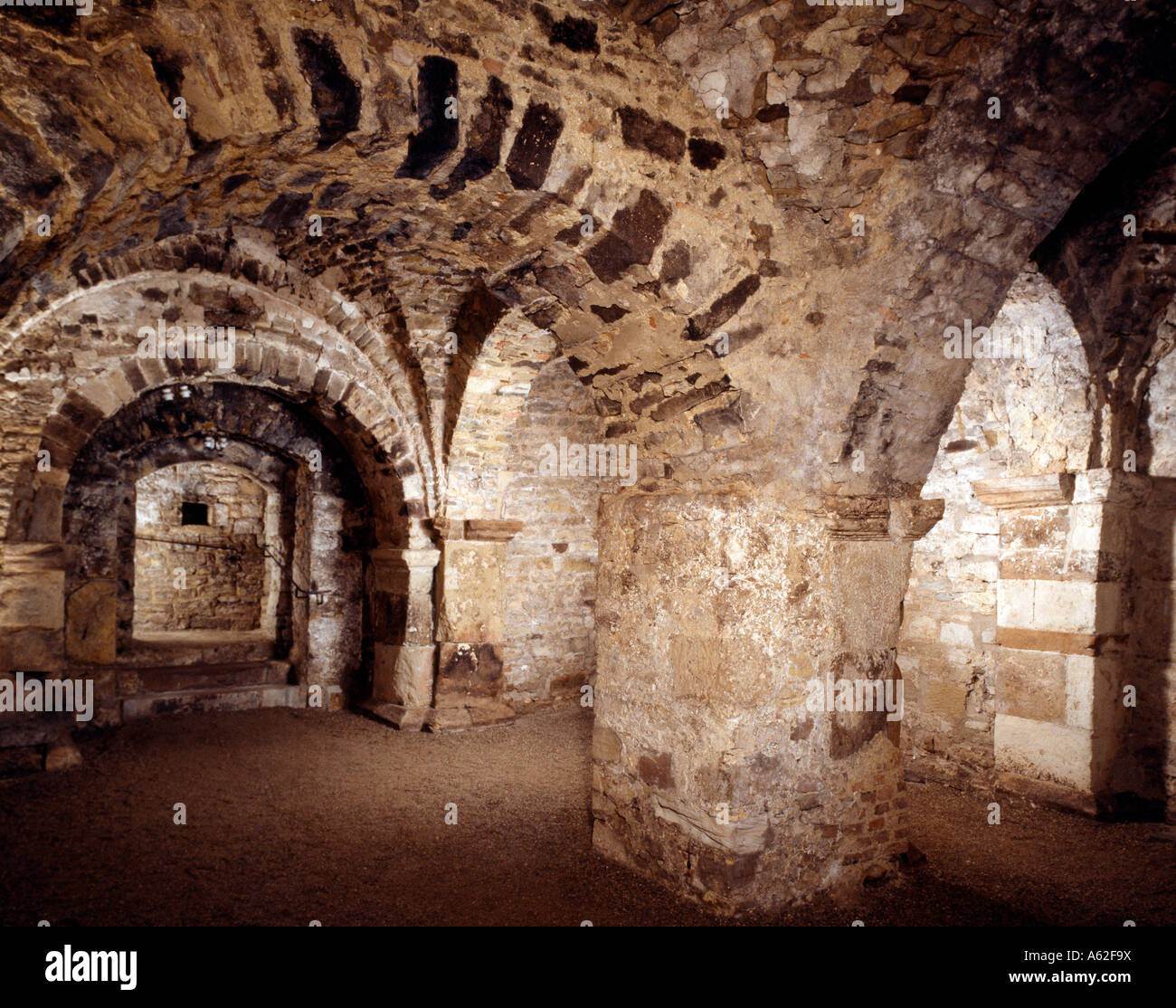 Querfurt, Burg Kornhaus, Kellergeschoss, 10. JHK Stockfotografie - Alamy