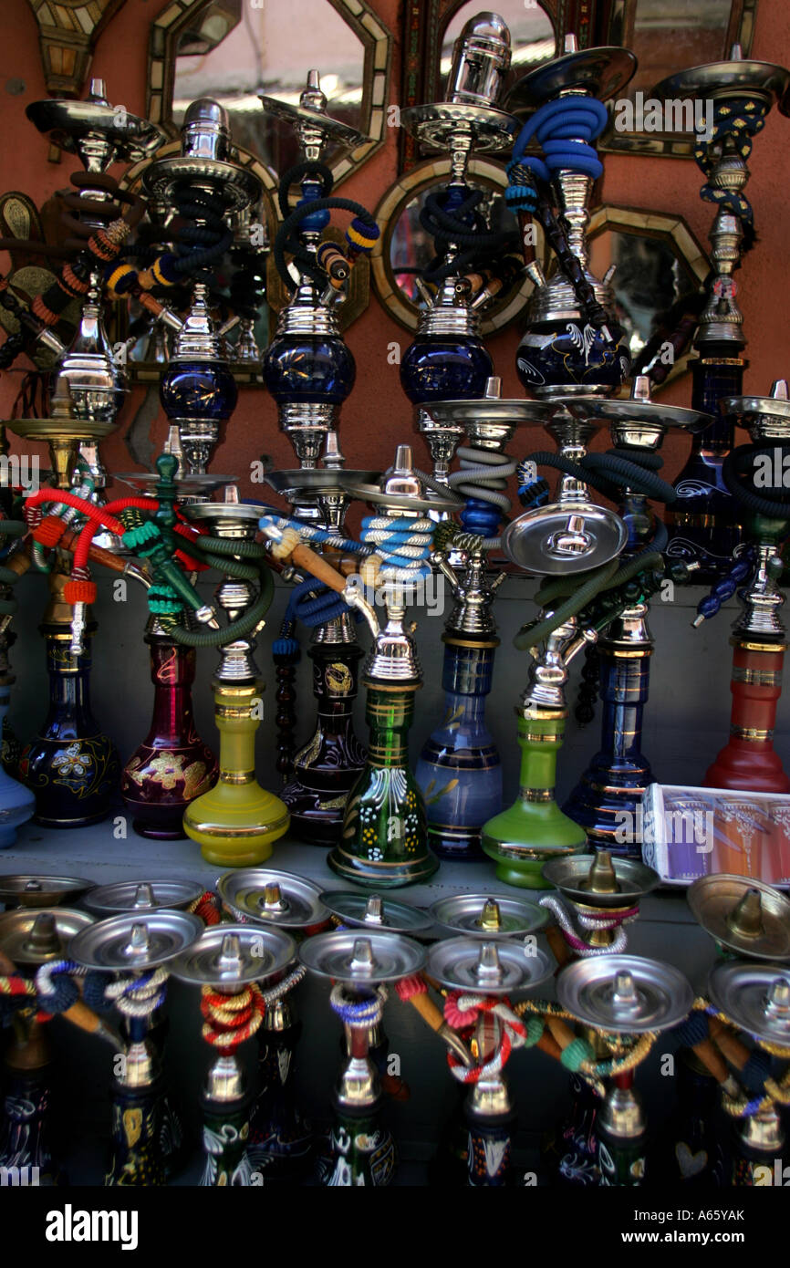 Shisha in einem Geschäft, Marrakesch, Marokko Stockfotografie - Alamy