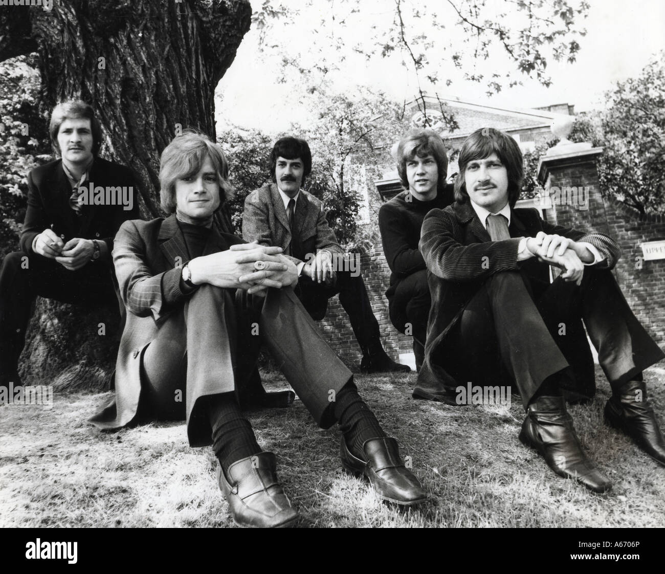 MOODY BLUES UK-Gruppe über 1967 von linken Mike Pinder, Justin Hayward ...