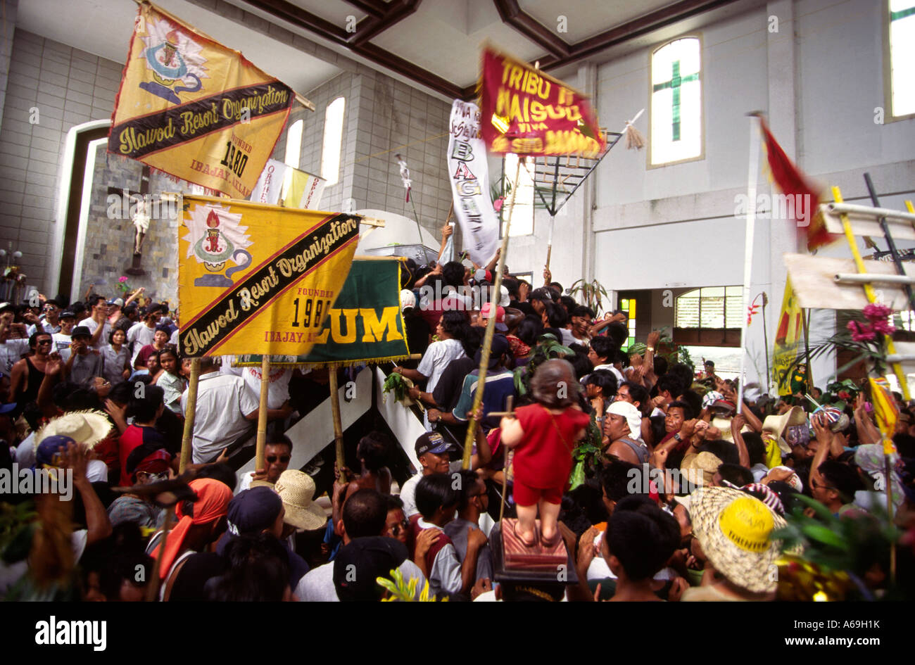 Philippinen Panay Ibajay Religion Ati Atihan Festival Anbeter ...