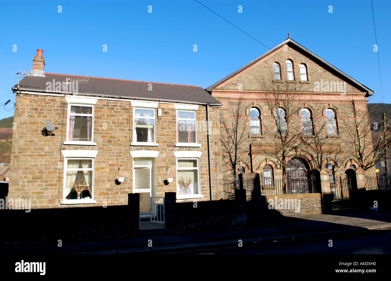 Ehemalige Horeb Kapelle am Treherbert Rhondda Valley South Wales UK ...