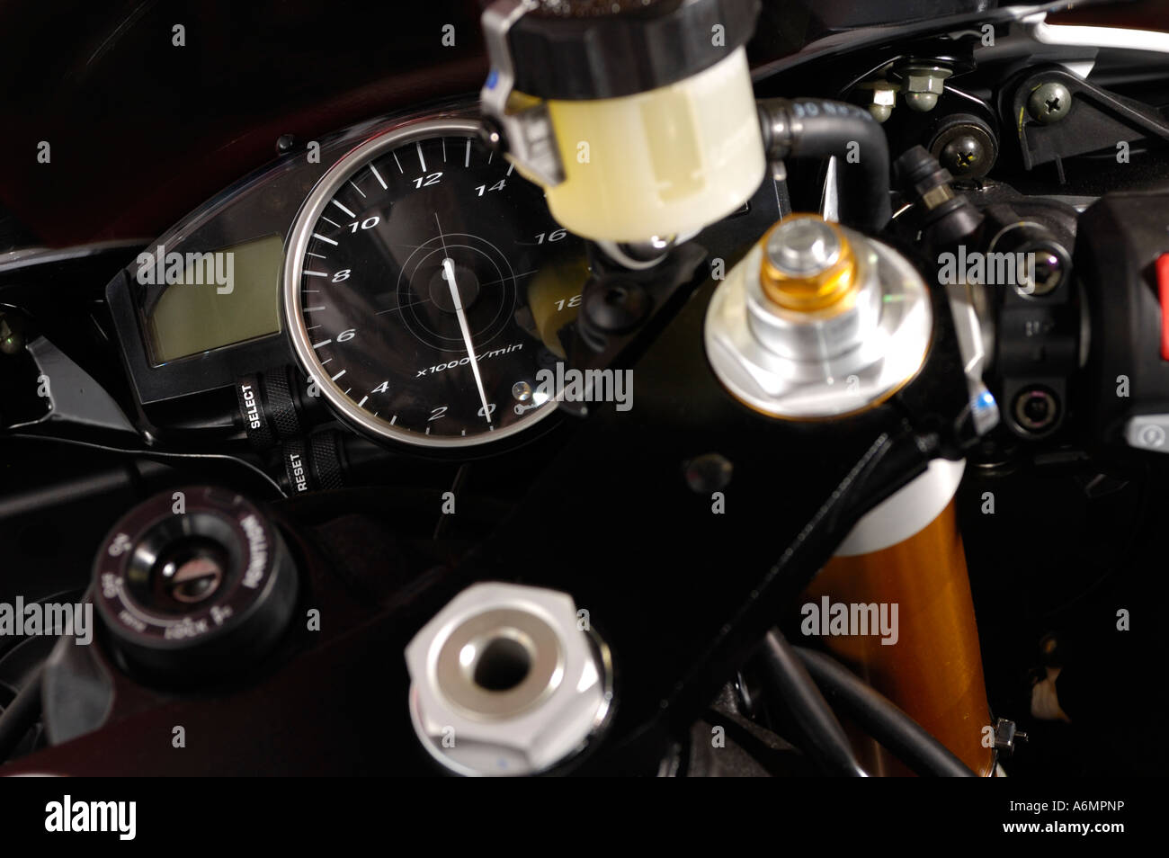 Yamaha R6 Motorrad dashboard Stockfotografie - Alamy