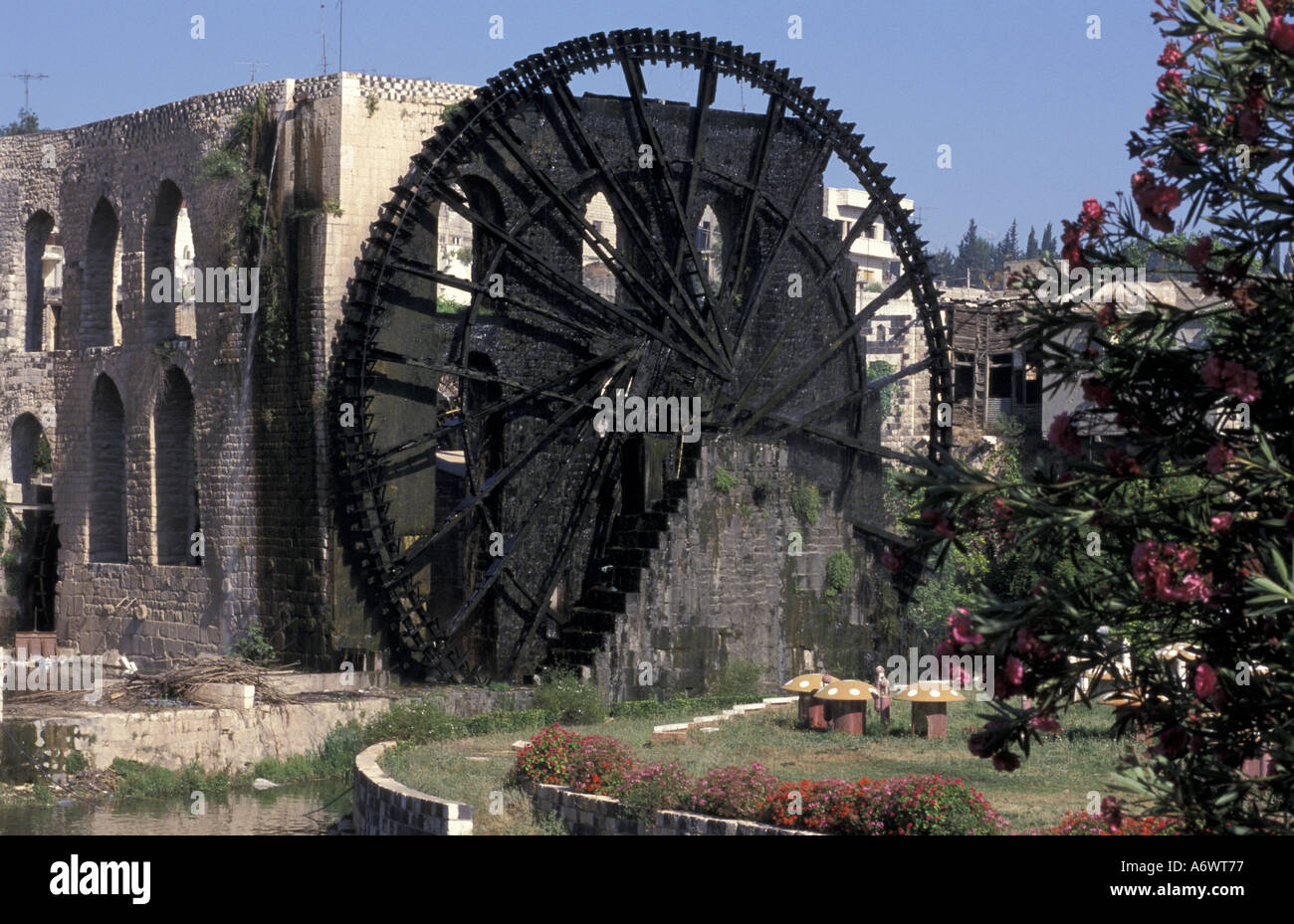 Syrien, Hama, Stadt am Fluss Orontes, berühmt für seine hölzerne ...