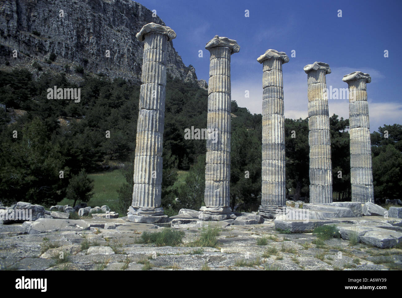 Türkei, Antalya, Side-Tempel des Apollon Stockfotografie - Alamy
