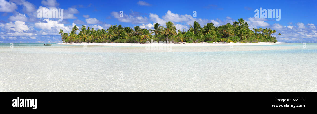 einsame Insel Aitutaki Cook-Inseln Polynesien Pacific panorama ...
