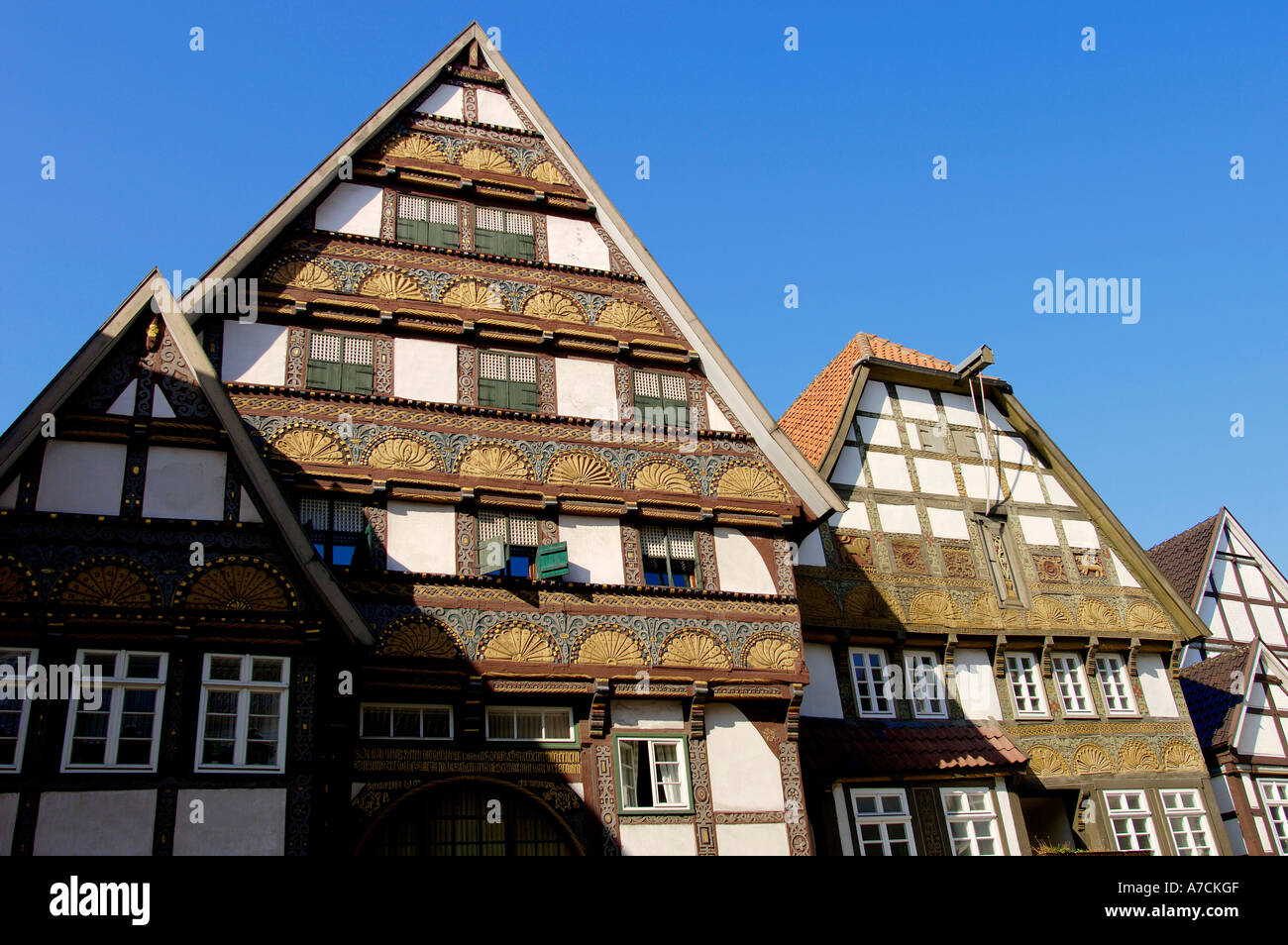 Fachwerk-Häuser Bad Salzuflen Stockfotografie - Alamy