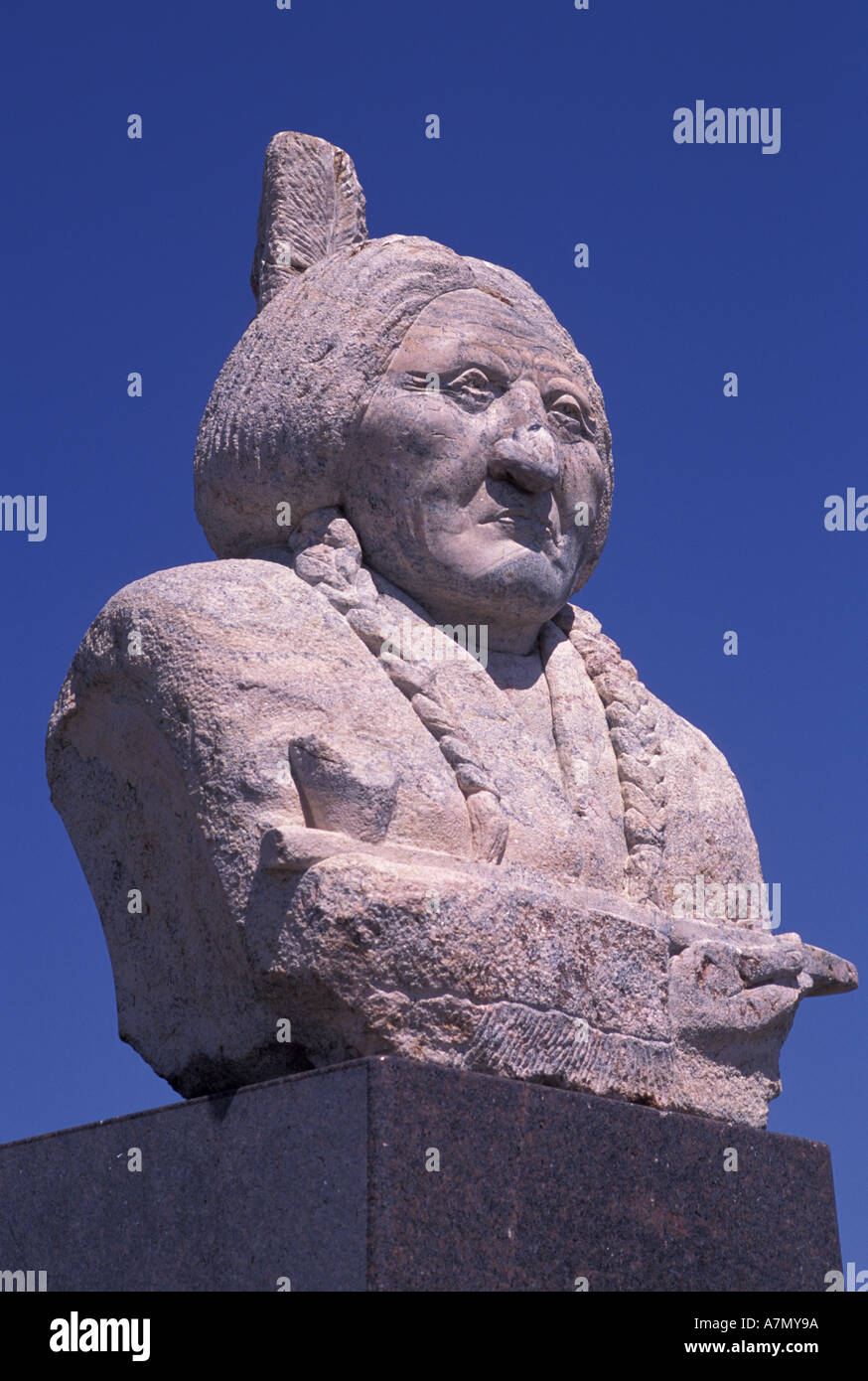 USA, SD, Mobridge, Denkmal und Grab von Sitting Bull, Führer der Lakota ...