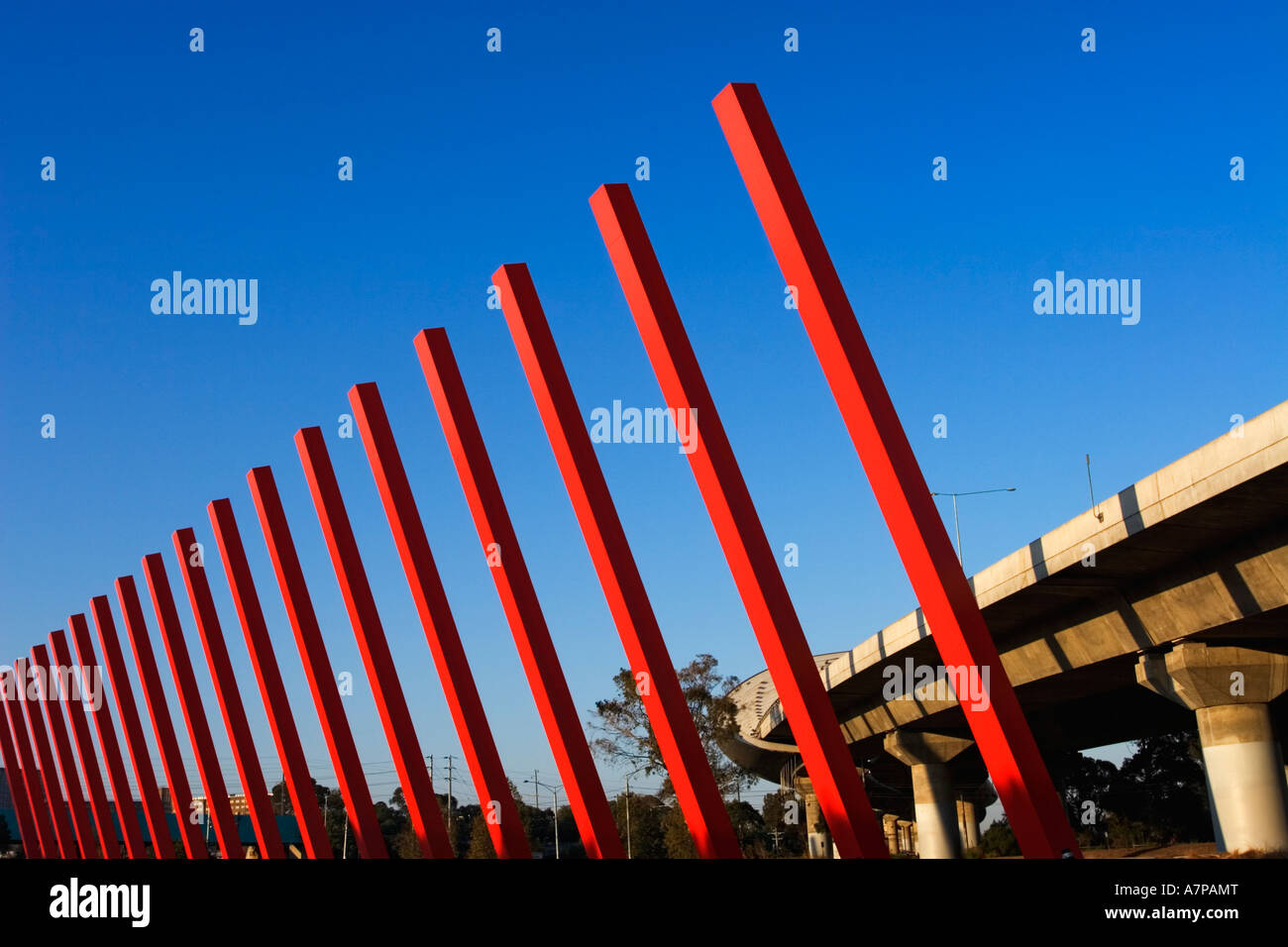 Melbourne-Skulpturen / dieses lebendige farbige Gebilde nennt man ...