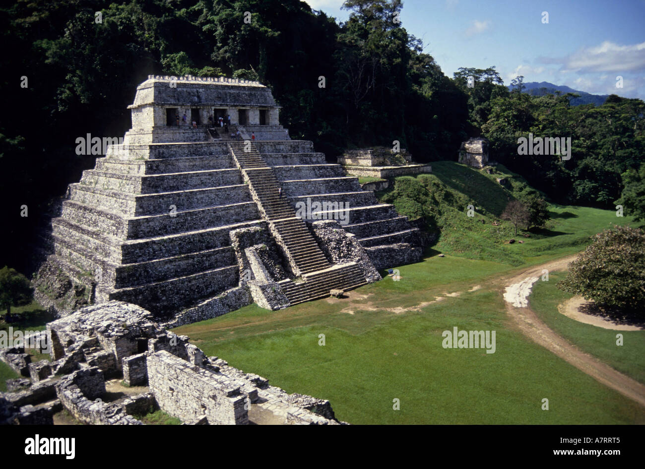 Palenque Mexico Temple Temples Stockfotos und -bilder Kaufen - Alamy
