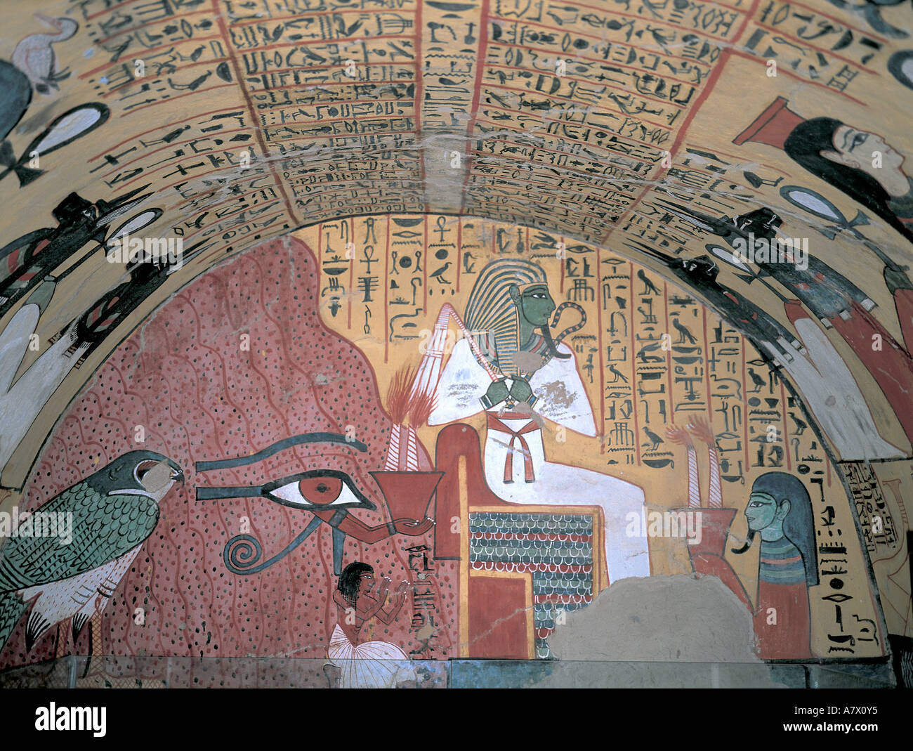 Ägypten, Nil Senke, Region Luxor, Deir al-Madinah Dorf Pached es Grab ...