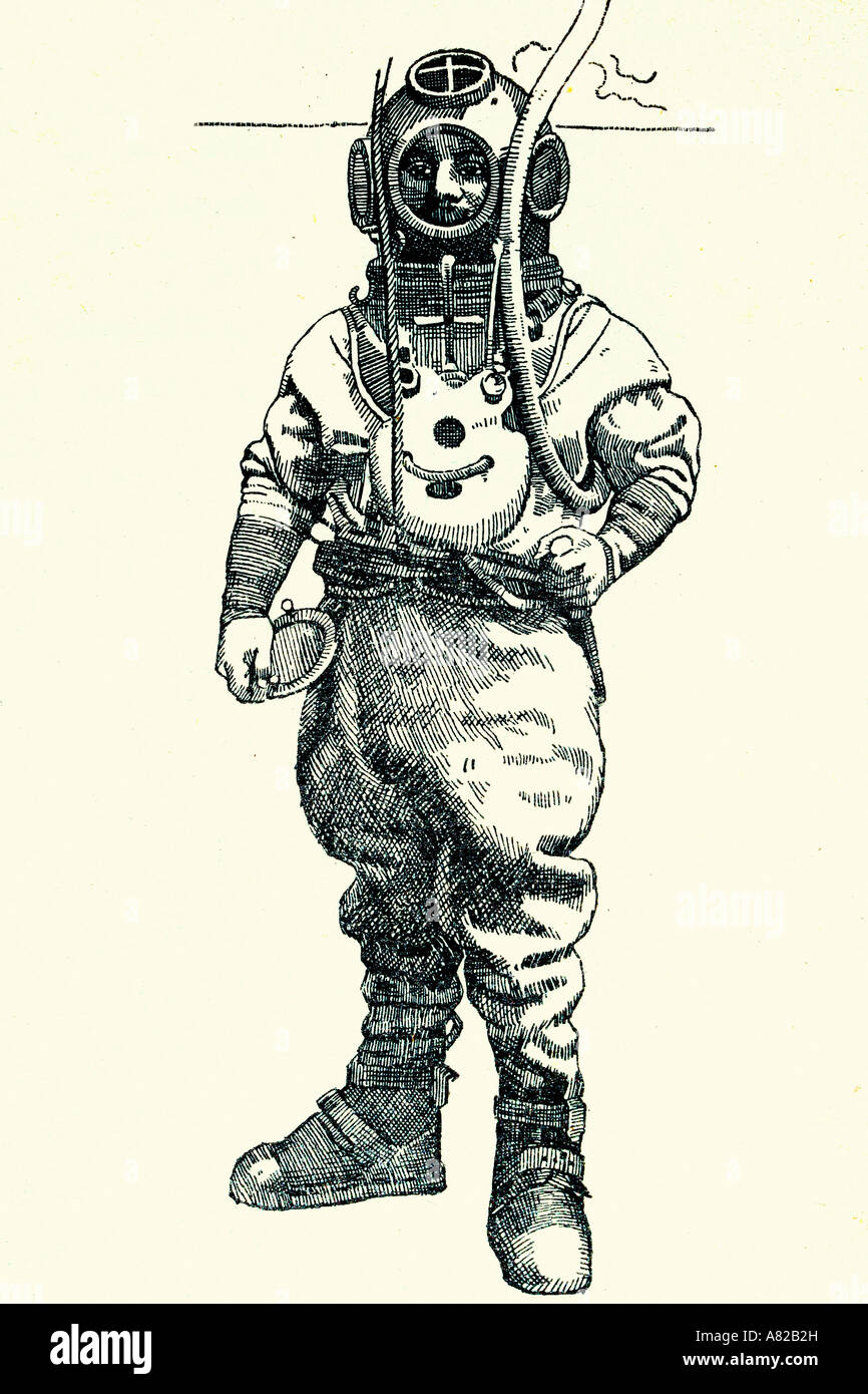 Antike Taucheranzug. Antike Darstellung. 1933 Stockfotografie - Alamy