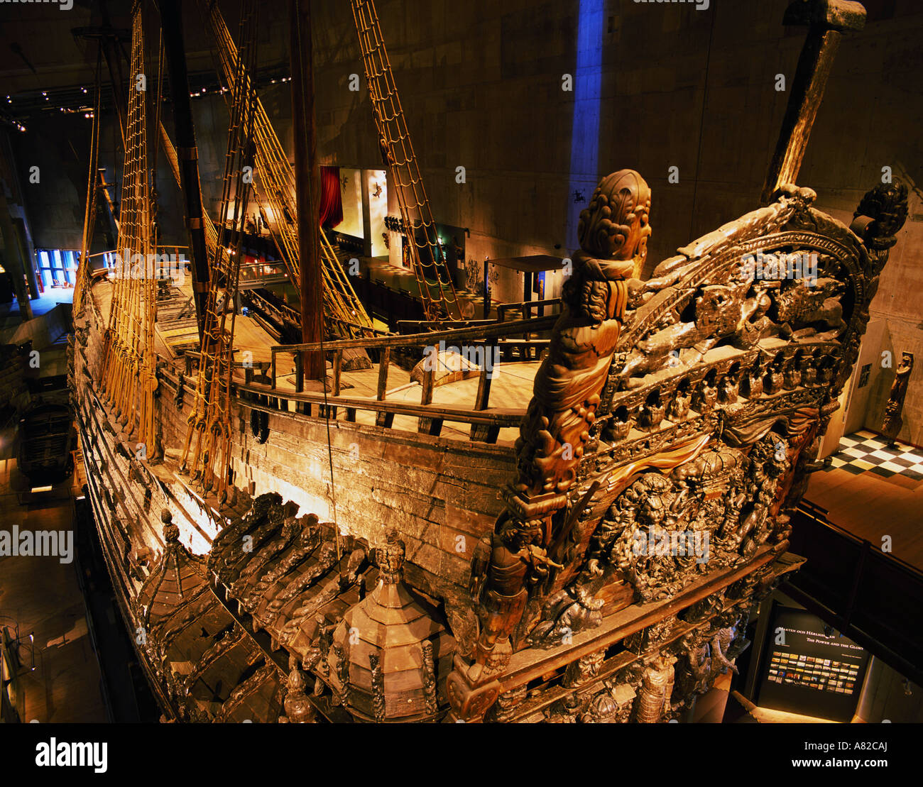 Das Kriegsschiff Vasa, das auf seiner Jungfernfahrt am 10. August 1628 ...