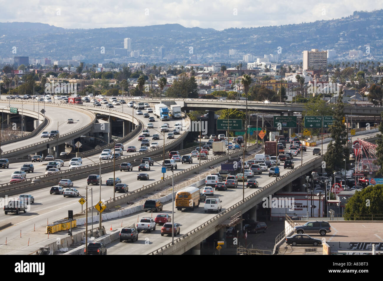 Die 10 Autobahn in der Nähe von Downtown Los Angeles San Bernardino ...