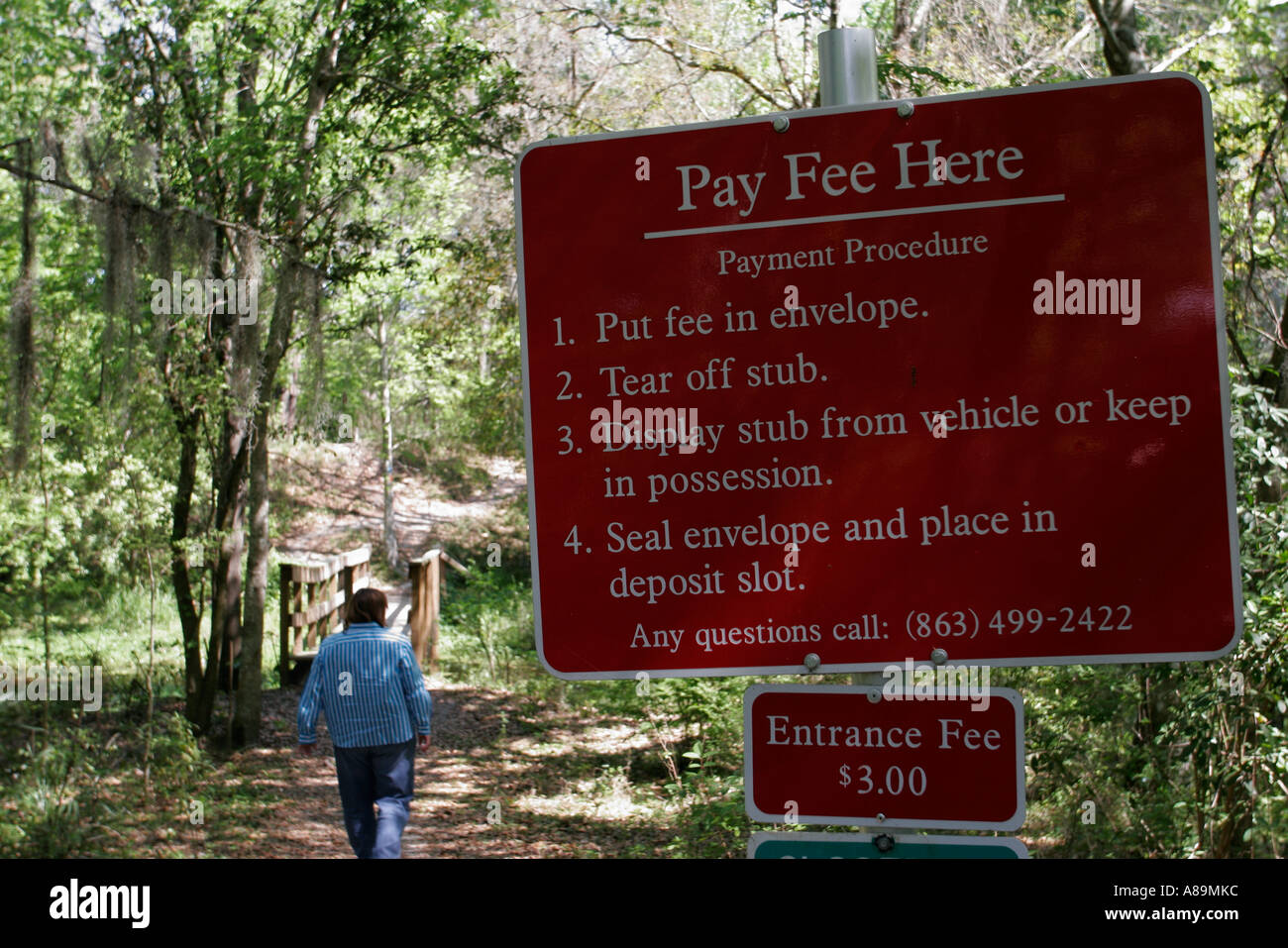 Lakeland Florida, Saddle Creek Park, Schild, Logo, gebührenpflichtig ...