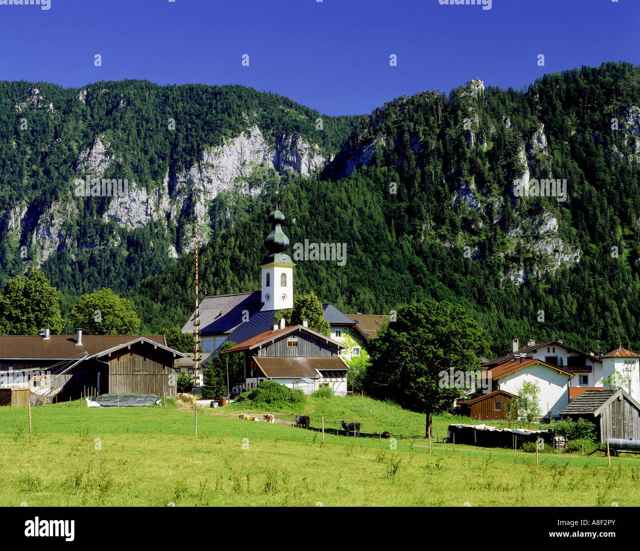 Geographie/Reisen, Deutschland, Bayern, Inzell, Stadtblick ...