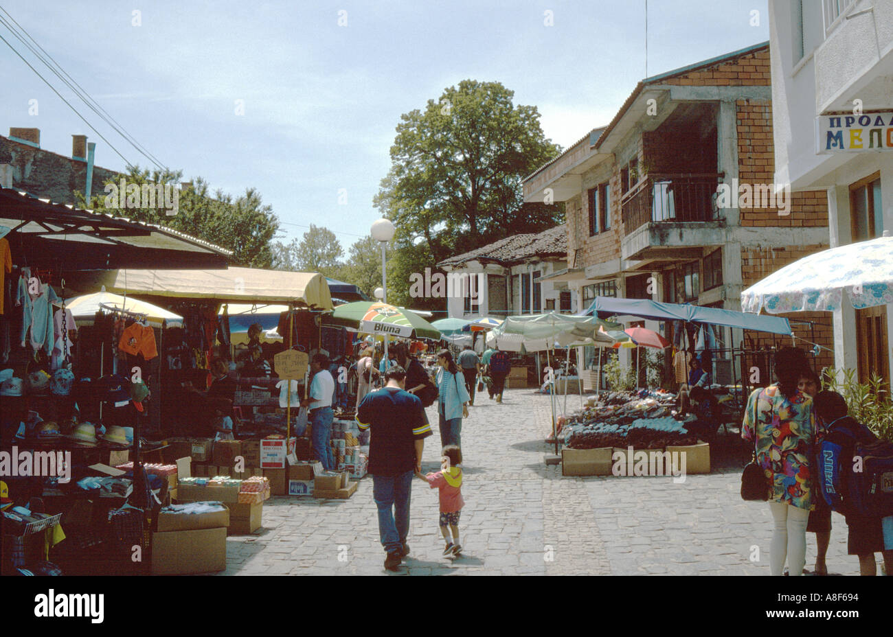 Markt in der Stadt Ohrid Mazedonien Stockfotografie - Alamy